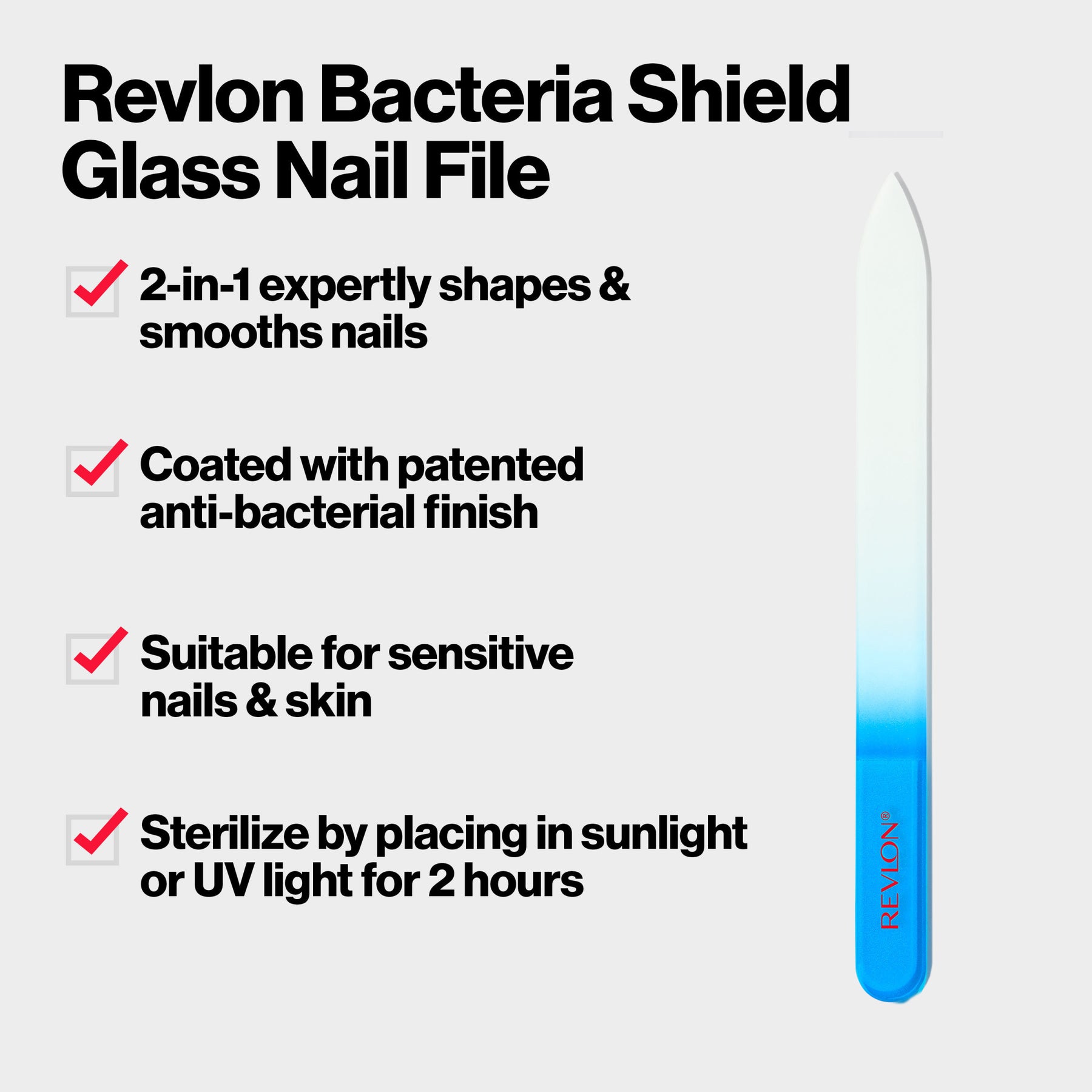 Bacteria Shield Glass Nail File | Revlon – Revlon US